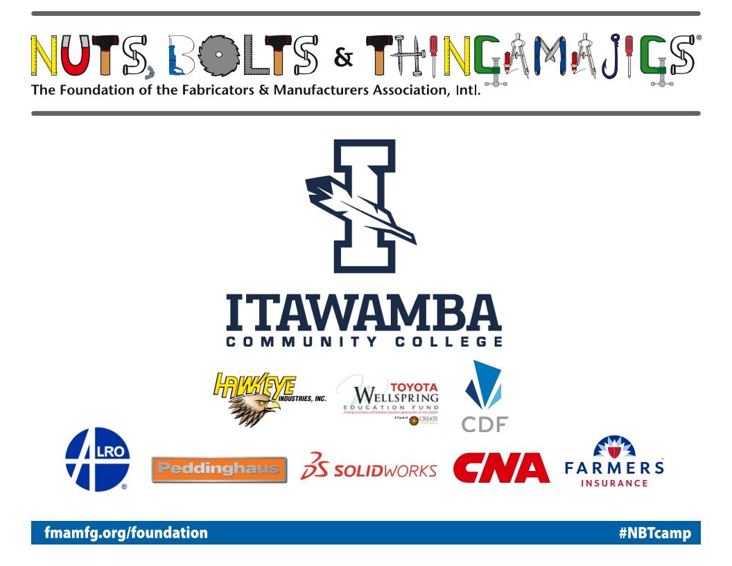 Nuts, Bolts & Thingamajigs Foundation - Camp Shirts